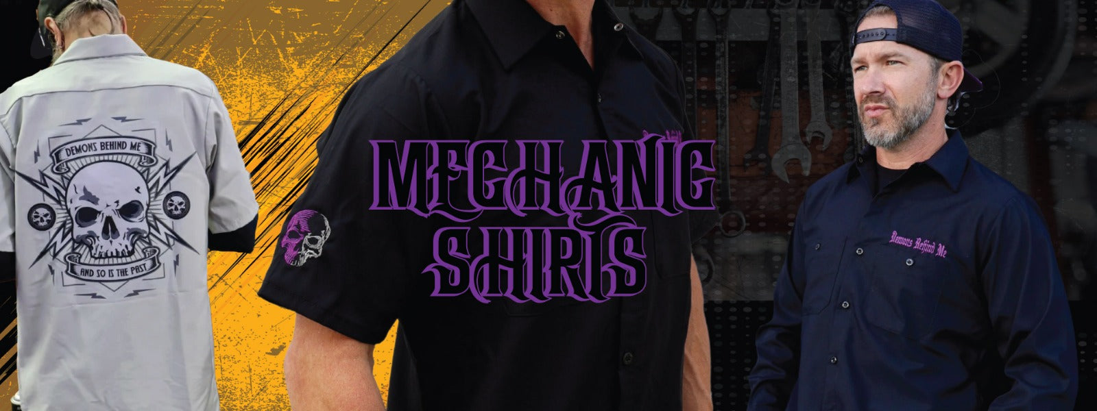 Button-Up Mechanic Shirts for Men – Demons Behind Me | Inspirational ...