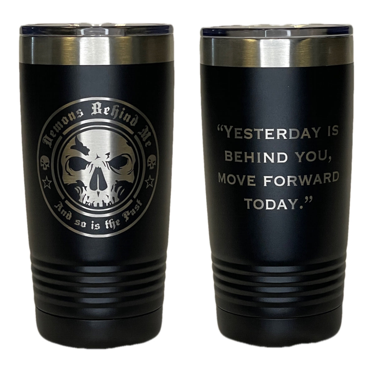 Tumblers – Demons Behind Me | Inspirational Clothing & Apparel