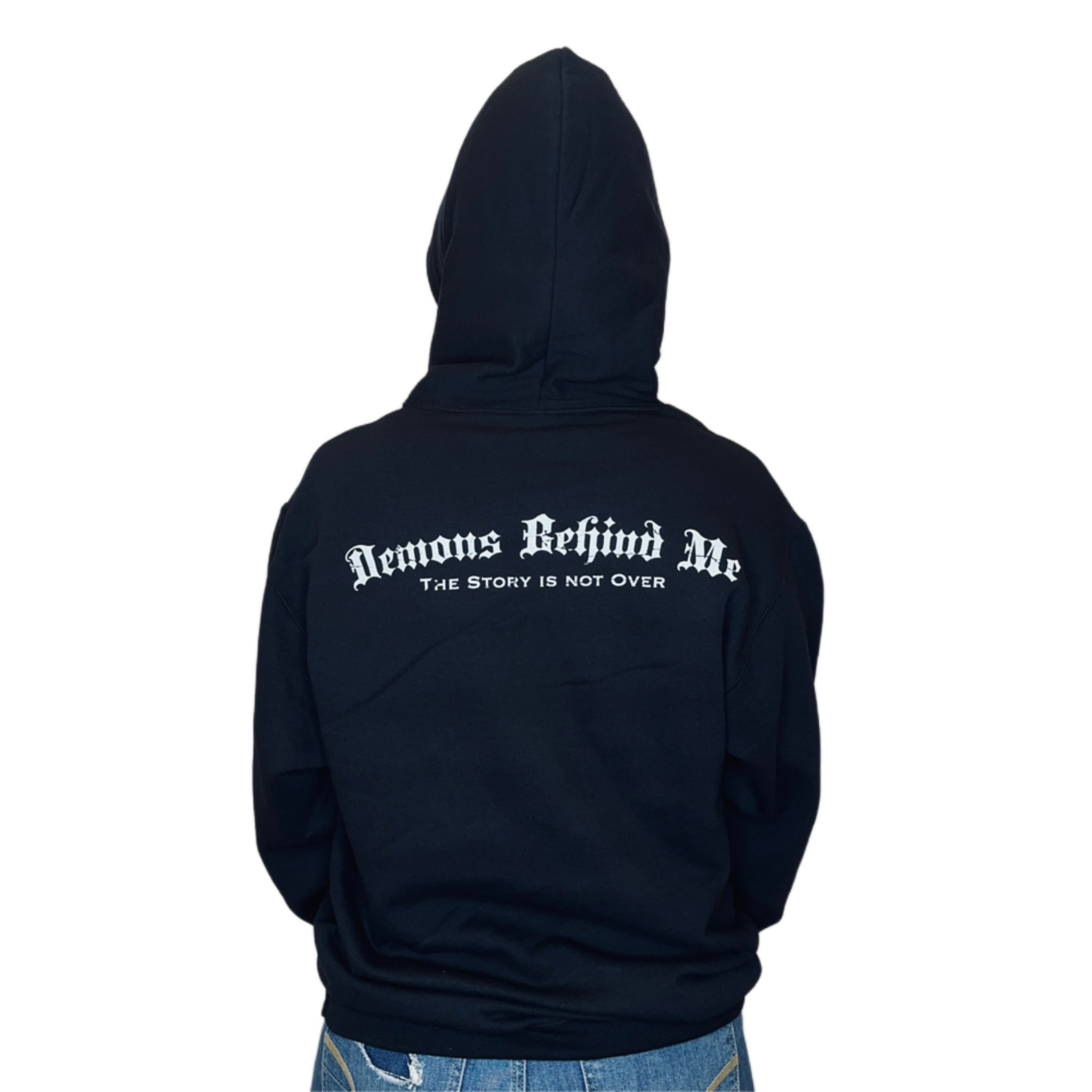 NEW! Semicolon Unisex Black Hoodie – Demons Behind Me | Inspirational ...